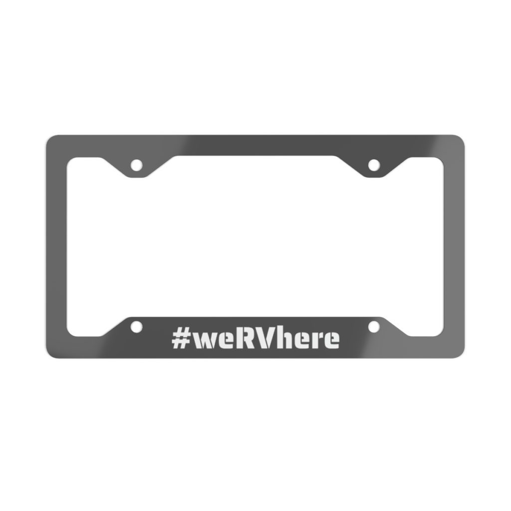 #weRVhere Metal License Plate Frame | The Riveted Fox